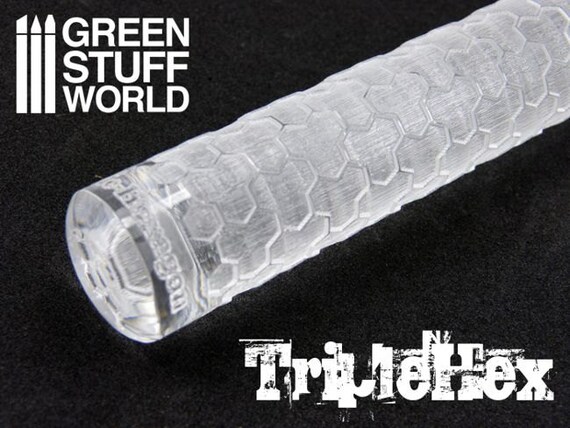 Rolling Pin TRIPLE HEXAGONS Texture Create your own bases