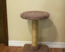 Single Carpeted Cat Post - Cat Scratching Post - Sisal Rope Post