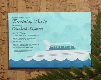 Popular items for boat invitation on Etsy