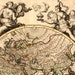 Jaillot Map of the World Antique World Map Wall Decor