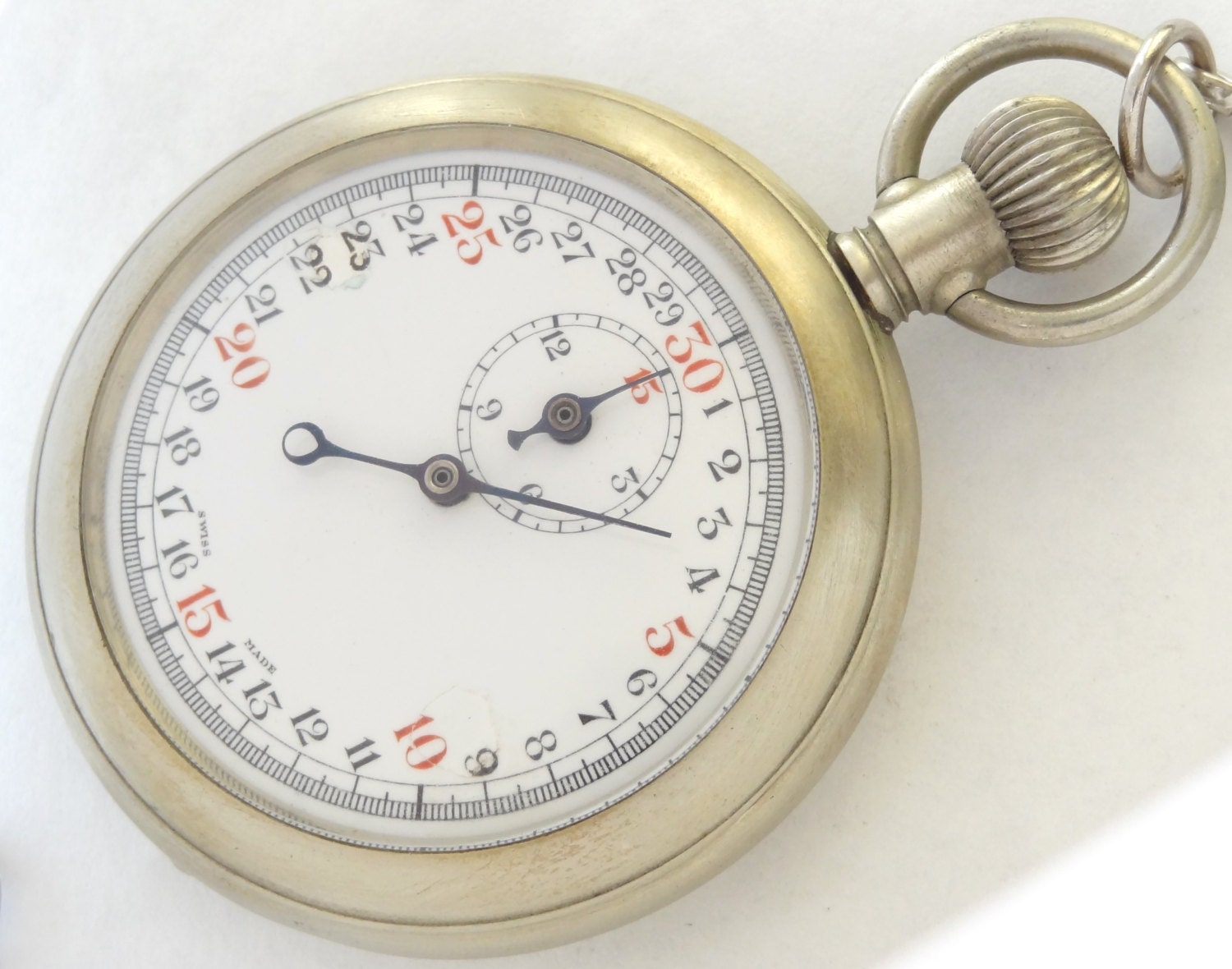 Swiss made Pringle Mark wind up manual mens vintage military Stop watch