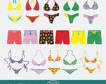 Popular items for bikini clipart on Etsy