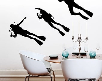 Wall Decal Vinyl Sticker Decals Art Home Decor Design Mural Diving ...