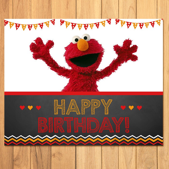 Elmo Birthday Sign Chalkboard Elmo Birthday Elmo Sign