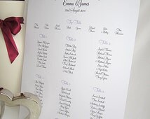 Unique wedding table plan related items | Etsy