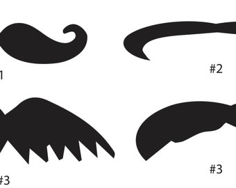Popular items for mustache vinyl decal on Etsy