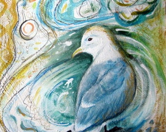 Abstract bird art | Etsy