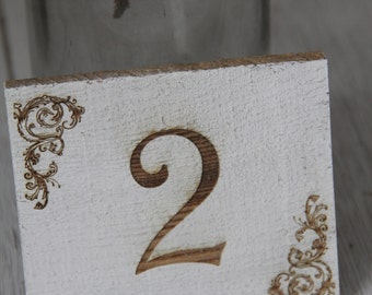 Vintage Rustic Table Numbers set of 15