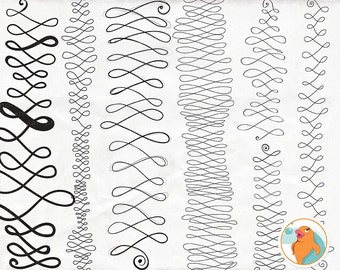 Quirky Doodle Frame ClipArt Oval & Round Label by FishScraps