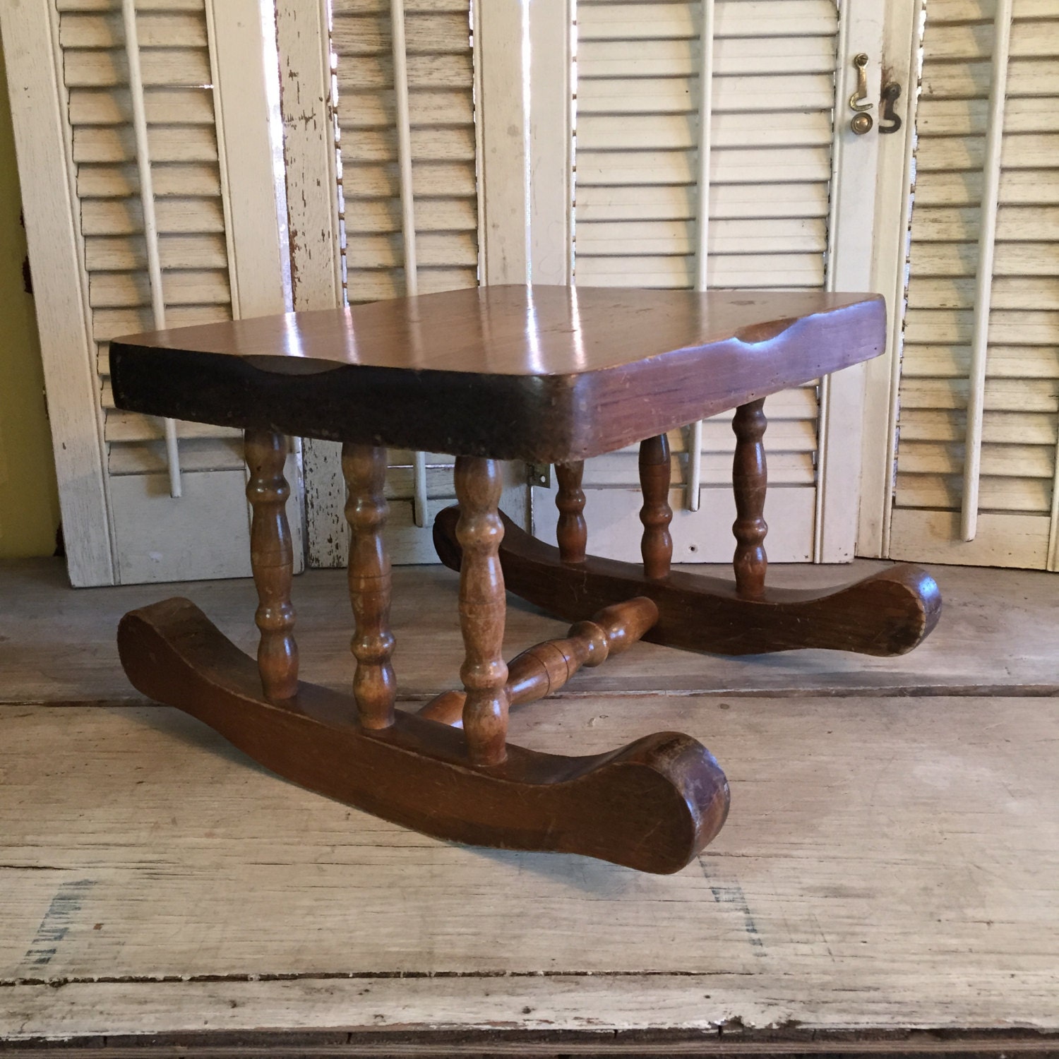 Wooden Rocking Stool / Seat / Foot Rest / Ottoman – Haute Juice