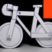 RED paperbikes v2 Fixed gear paper bike papercraft bicycle