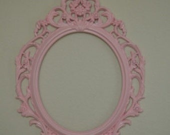 Pink oval frame | Etsy