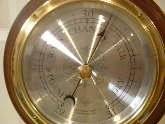 Taylor Weather Instrument: Barometer Thermometer by pbClocks
