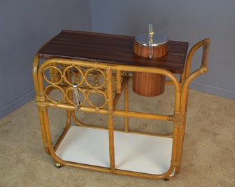 Teak bar cart | Etsy