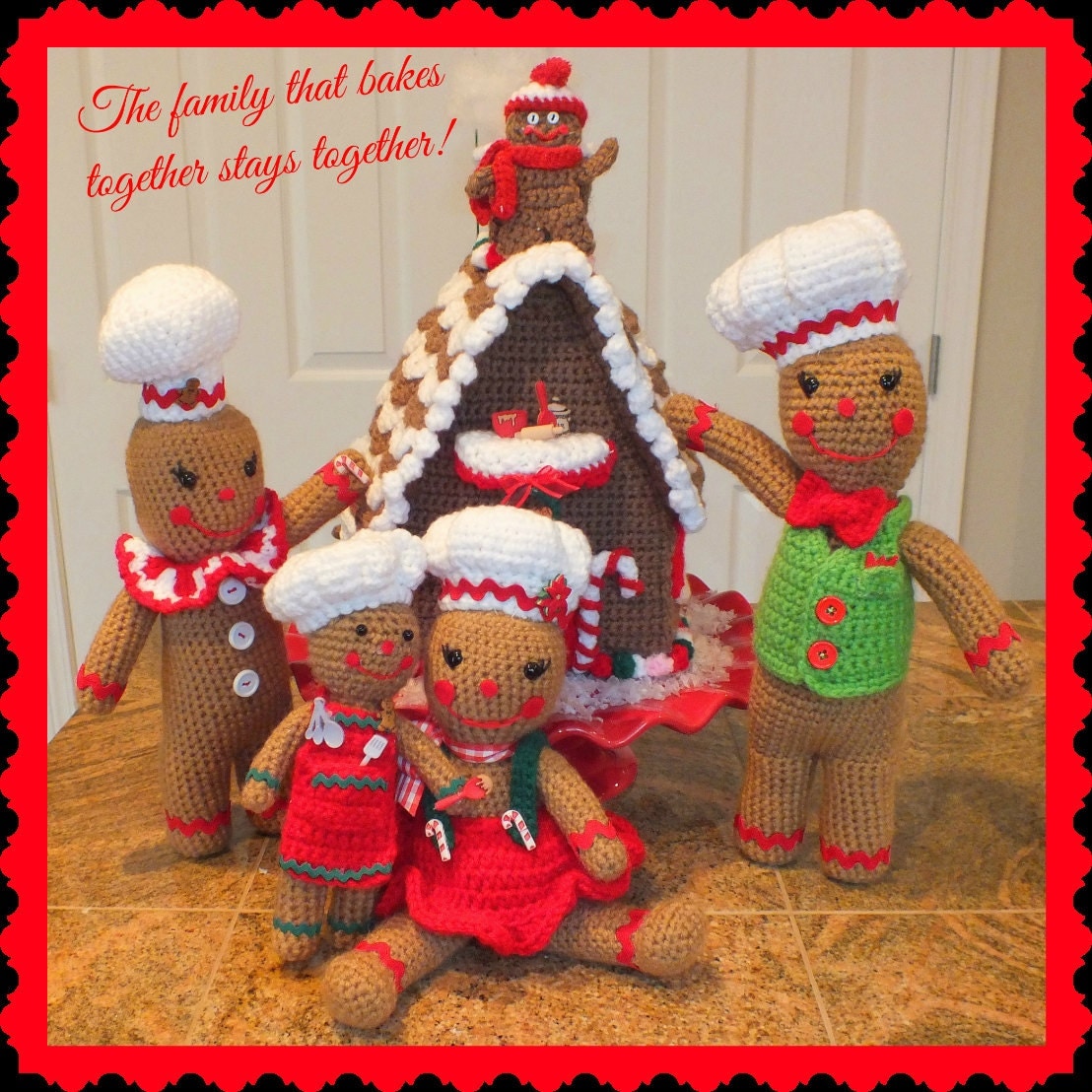 Christmas Gingerbread Crochet Doll Family Pattern©