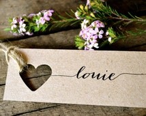 Popular items for rustic name cards on Etsy