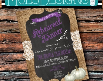 Any Color WEDDING BURLAP CHALKBOARD Floral Vintage by MolsDesigns