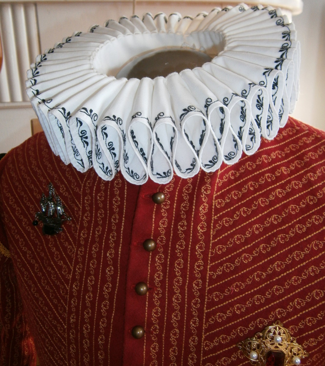 Renaissance Ruff Elizabethan Ruff Collar LARP
