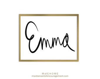 Emma in script | Etsy