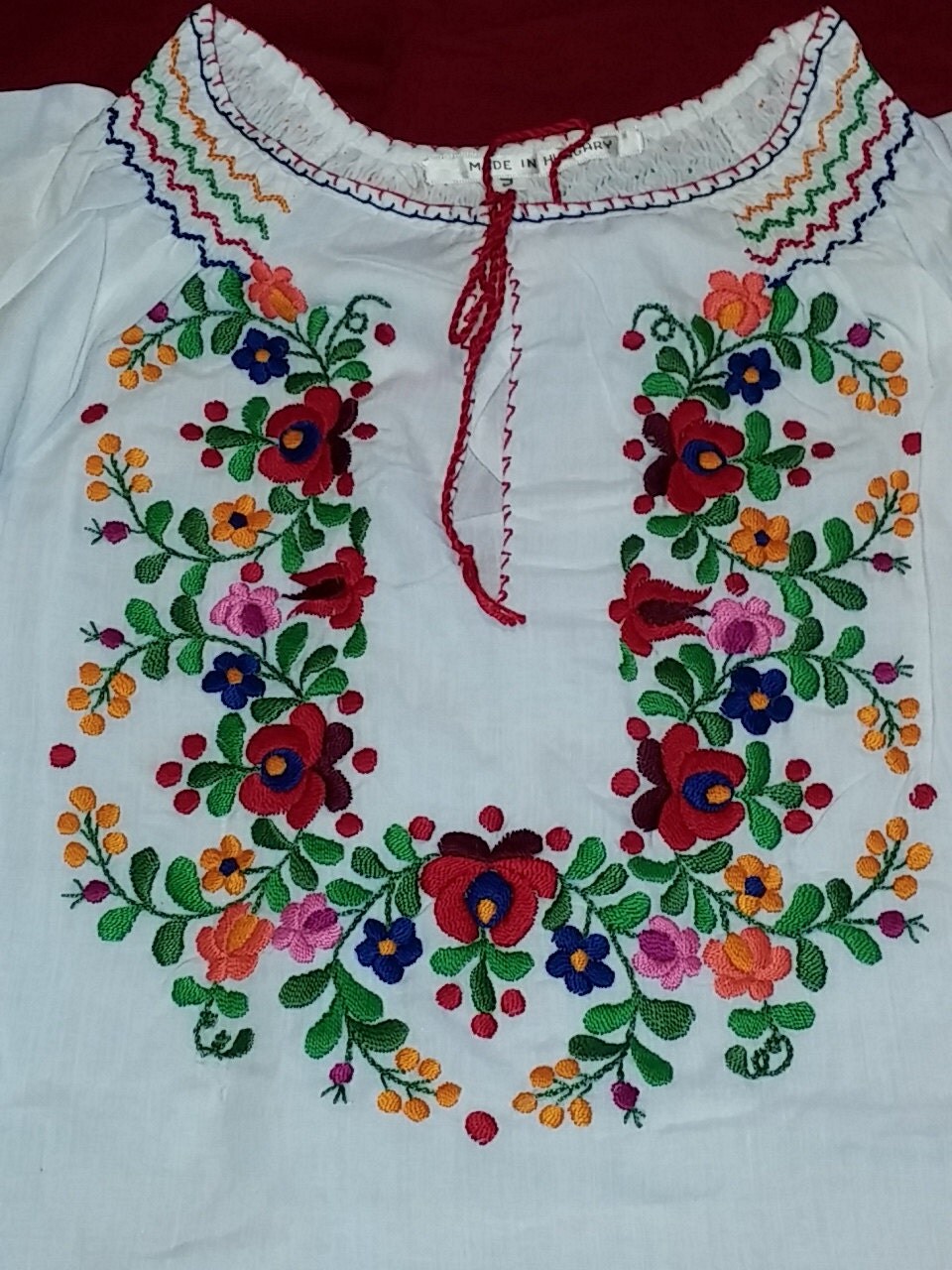 Vintage Hungarian Hand Embroidered Matyo’ Motif Blouse – Haute Juice