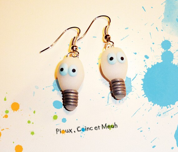 Items similar to Bulb light phosphorescent - earring on Etsy