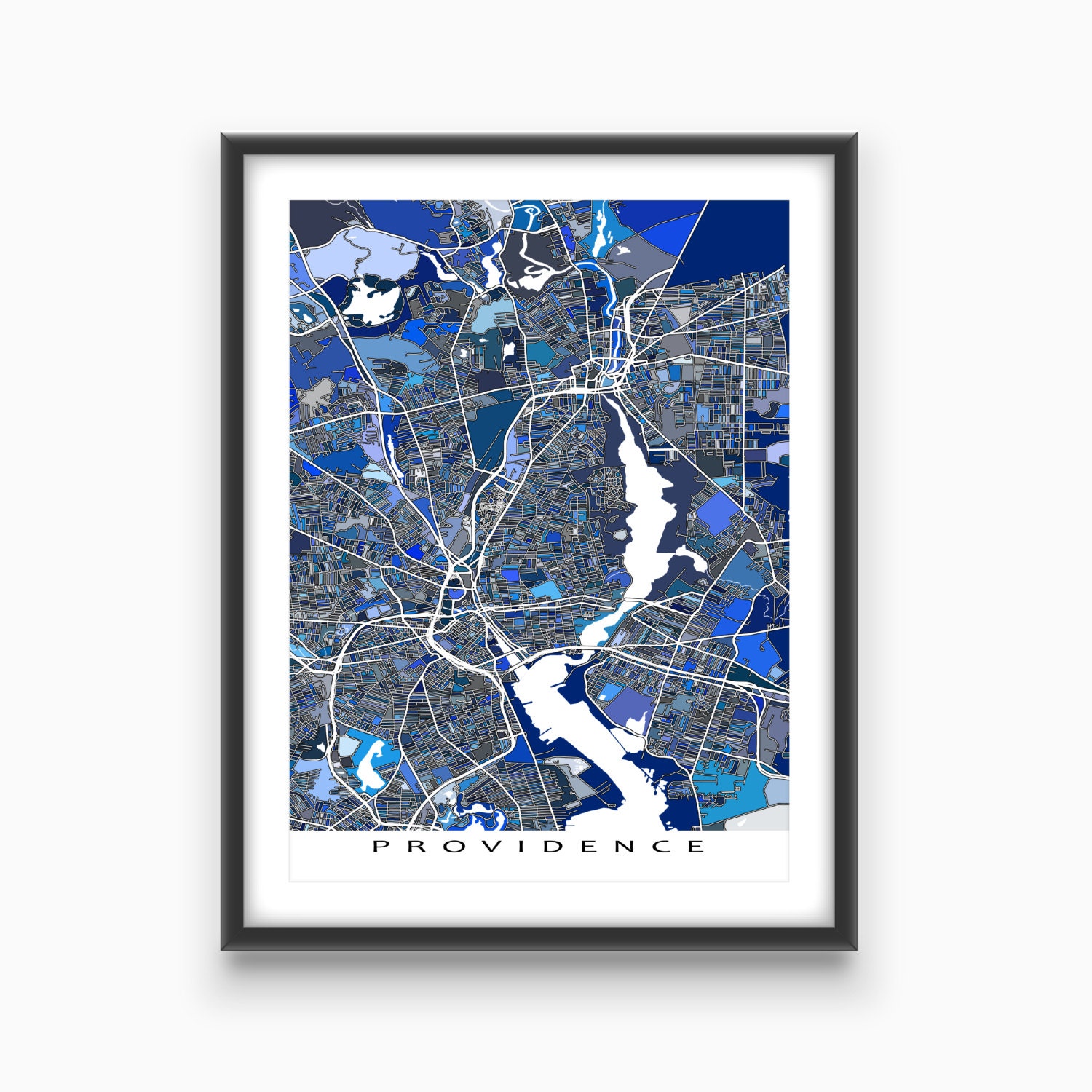 Providence Rhode Island / Providence Map / Street Map by MapsAsArt