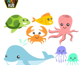 Jellyfish clip art | Etsy