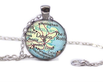 Scotland Map Pendant Map Necklace Map Scotland Jewelry
