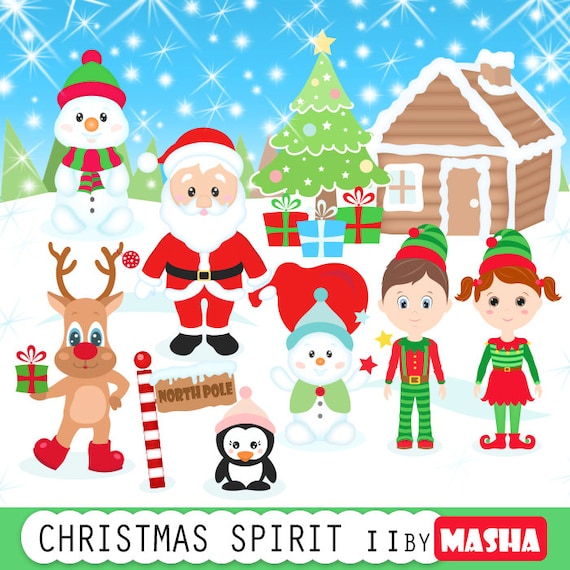 Christmas clipart: Christmas Spirit with christmas