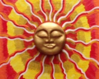 Sun face painting | Etsy