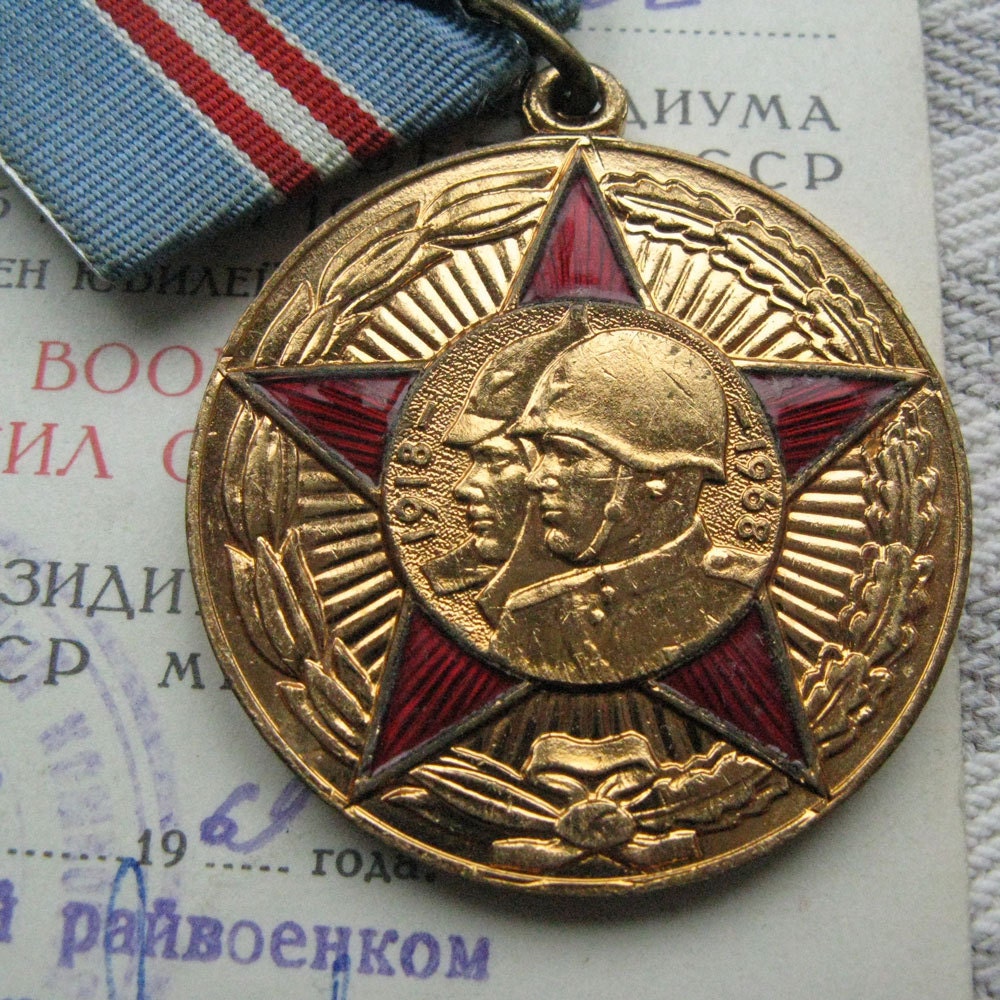 USSR Medal, 50 Years of Soviet Army, Soviet Award, Vintage Medal ...