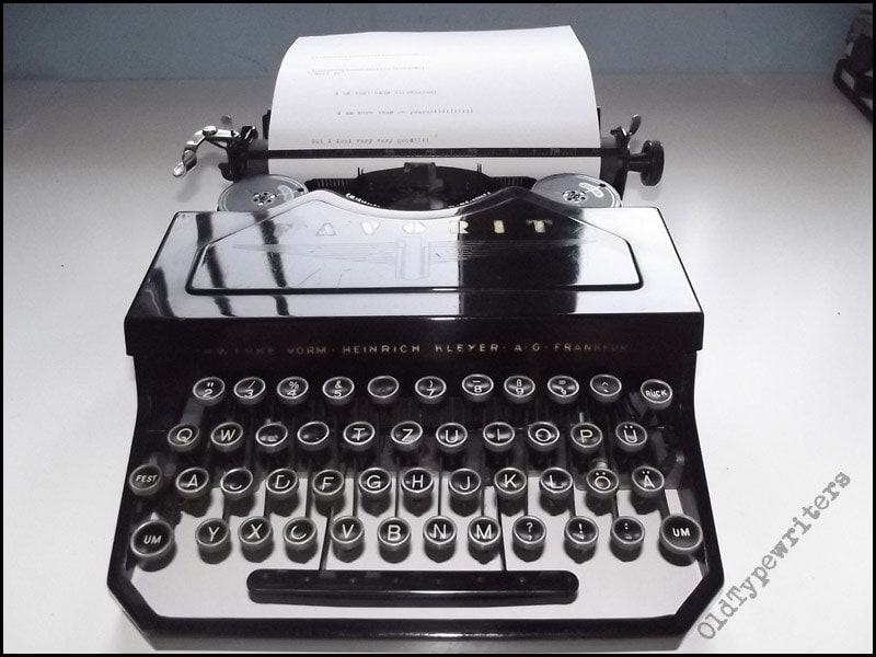 Adler Favorit Typewriter – black, vintage, unique, working German ...