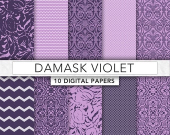 Digital Paper Violet Digital Paper Pack Digital Scrapbooking