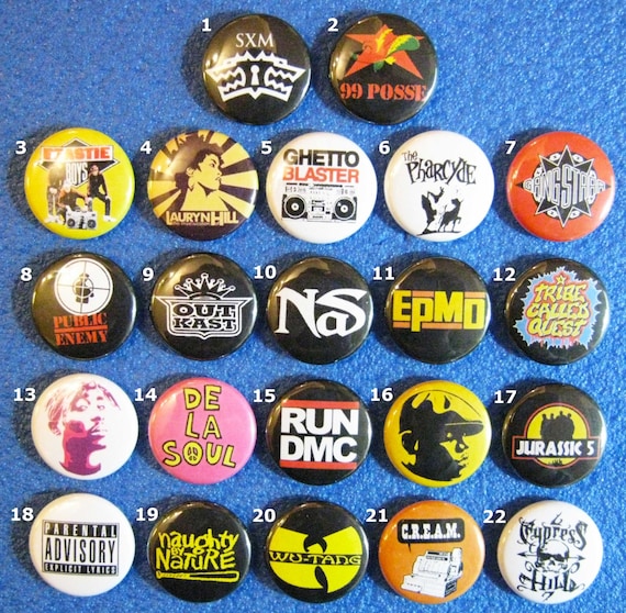 5 brooches pins pins in Hip Hop music choice-HH-Rap by Pinsimonio