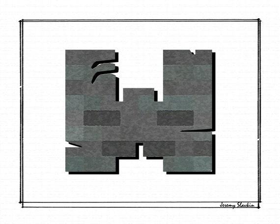 Items similar to Minecraft custom NAME(S) print wall art INDIVIDUAL ...