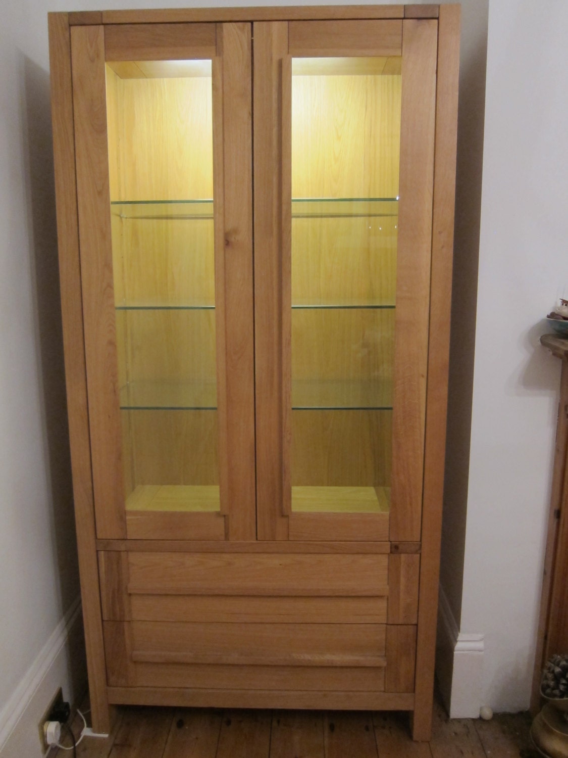 Solid Oak Display Cabinet – Haute Juice