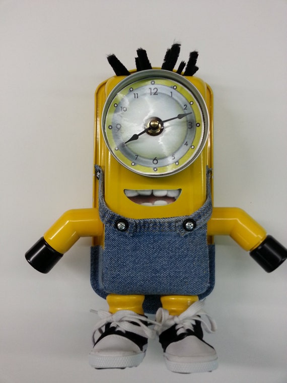 Handmade Minion Inspired Clock by XanderparkGifts on Etsy