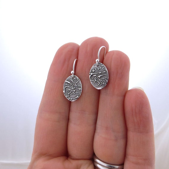Tiny Silver Earrings Simple Silver Earrings by JenniferCasady