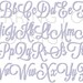 2 Inch Bold Embroidery Font Emily Satin Stitch Interlocking BX