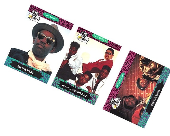 Items similar to Vintage Yo MTV Raps Hip Hop Trading Cards, Set of 3 ...