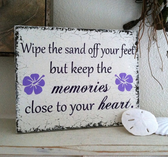 Items similar to WIPE the SAND off your FEET - Self Standing - Shabby ...