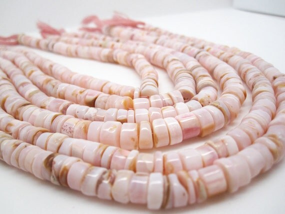Pink Opal Beads Pink Peruvian Opal Pink Opal by loveofjewelry