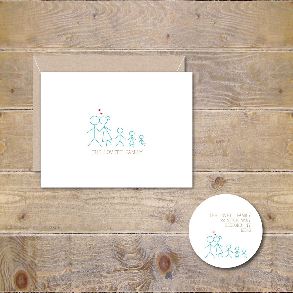 Family Stationery Family Thank You Cards Family Notes Cards