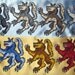 Giant Rampant Wolf Heraldic Heraldry Iron on Patch Many Color