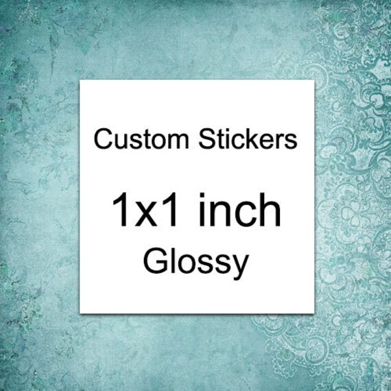 SALE 800 Custom stickers 1x1 inch square by digitaldoodlebug