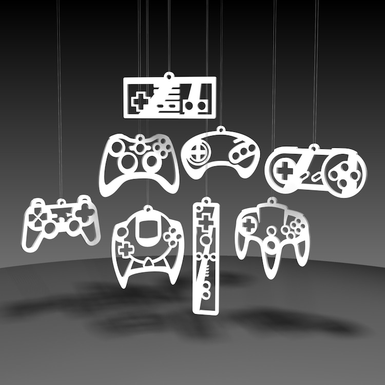 Video Game Controller ornaments by useyourdigits on Etsy