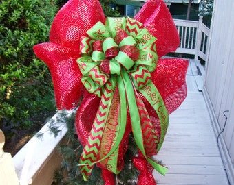 Popular items for deco mesh bow on Etsy