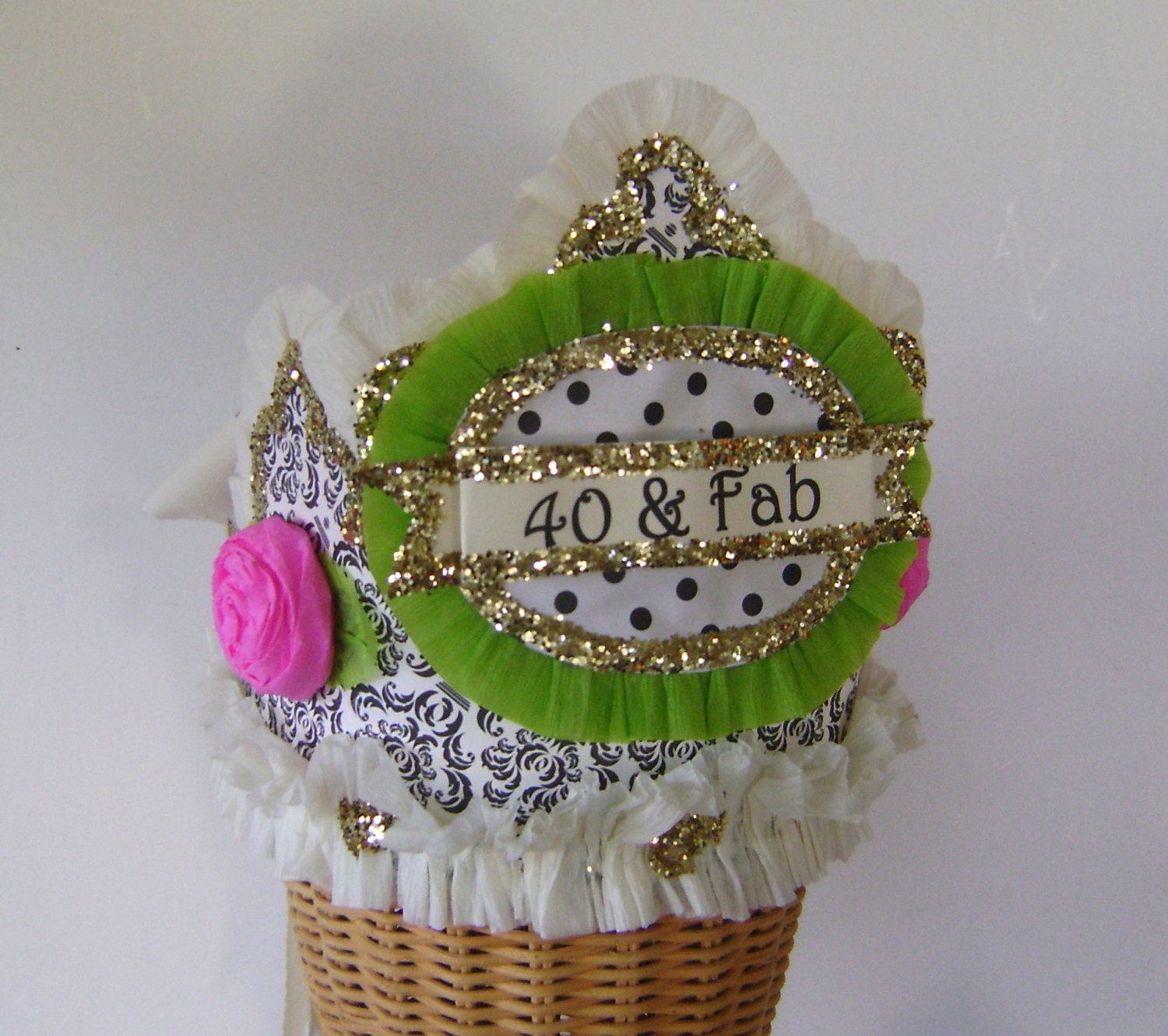 40th Birthday Hat 40th birthday crown 40 & FAB or customize