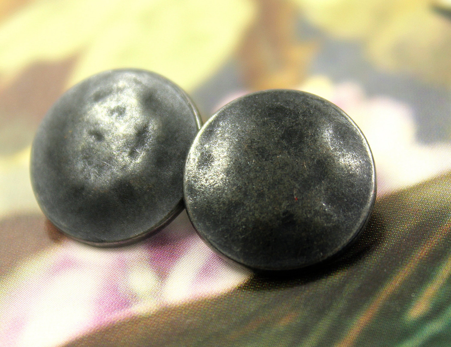 Metal Buttons Black Gunmetal Metal Buttons Shank 0.71