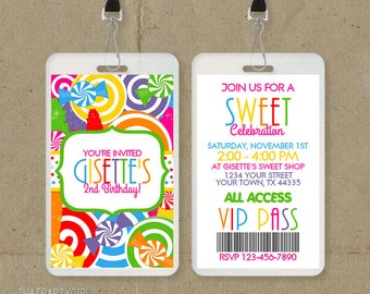 Sports VIP Pass Birthday Party Invitations Favors DIGITAL U